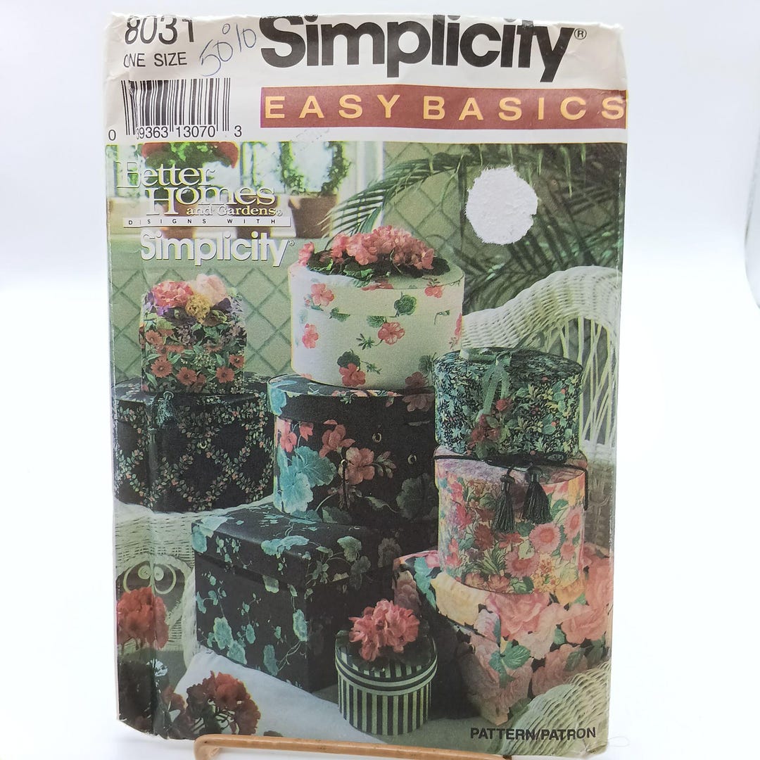 UNCUT Vintage Simplicity Better Homes & Gardens Easy Basics 8031 Fabric ...