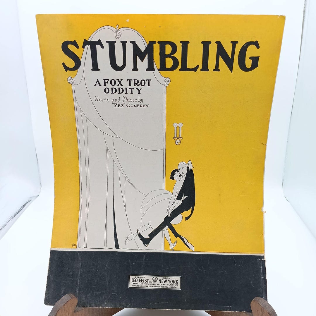 Vintage 1922 Sheet Music "stumbling" by Zez Confrey Leo Feist New York ...