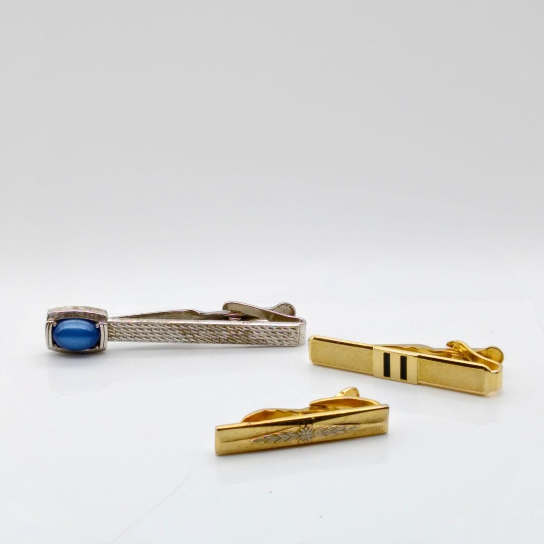 Vintage Tie Clip Lot, Bundle of Men's Accessories, Great Tie Bar or ...