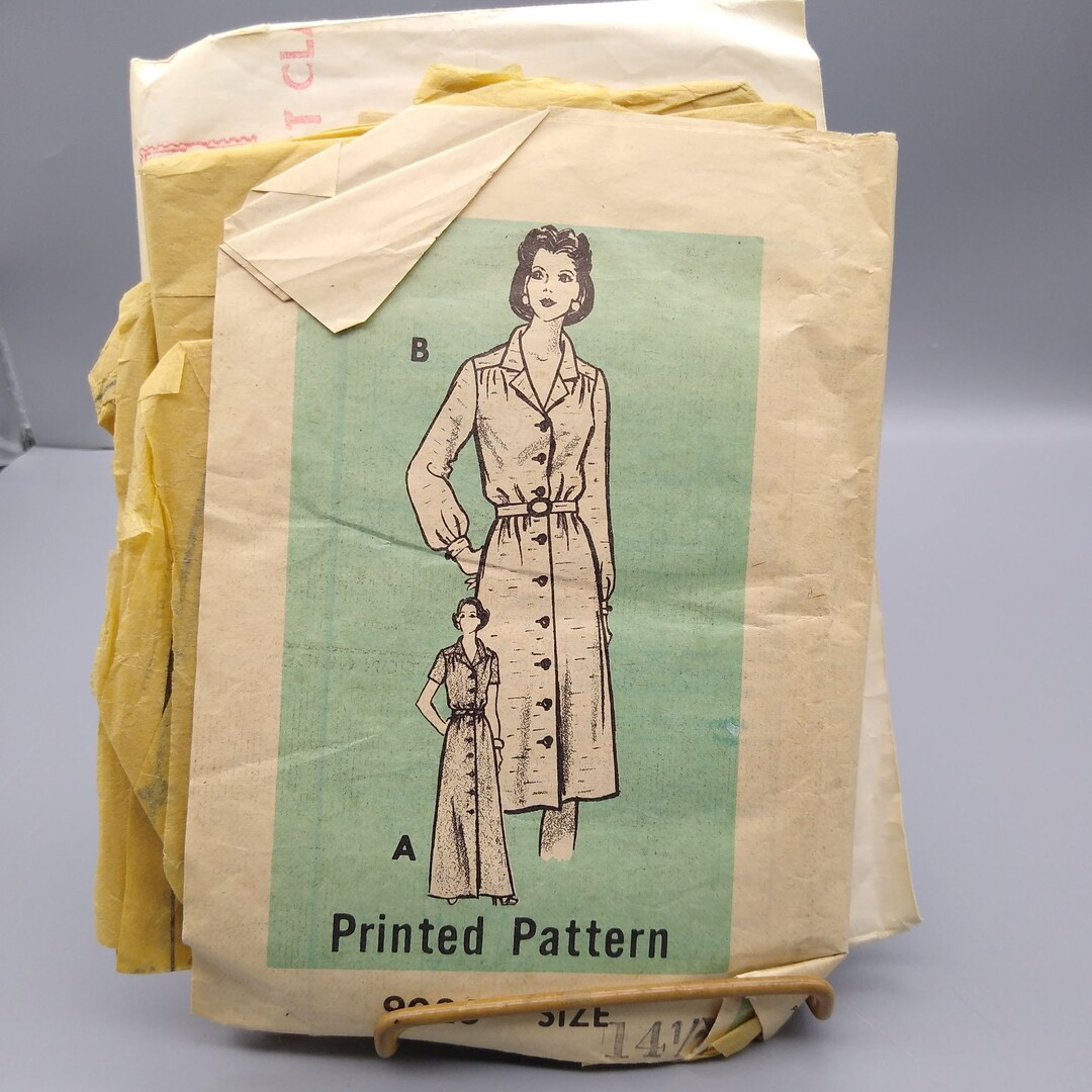 Vintage Sewing PATTERN 9026, Mail Order Belted Shirt Dress, Retro 1980 ...