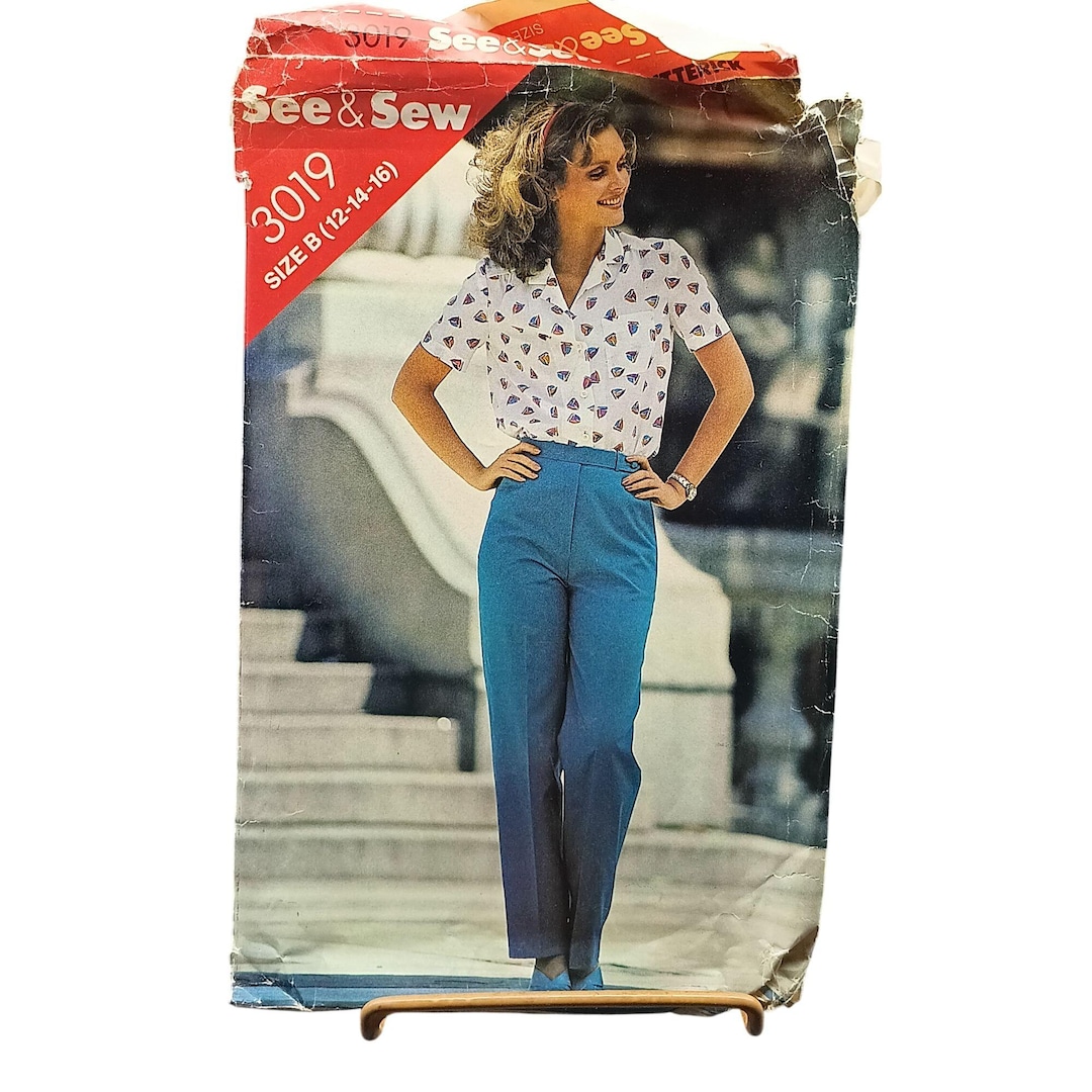 Vintage See & Sew Butterick 3019 Pattern Size B (12-14-16) Womens ...