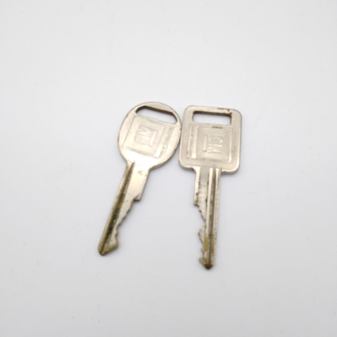 Vintage Key Pair for GM General Motors Automobile, Mark of Excellence ...