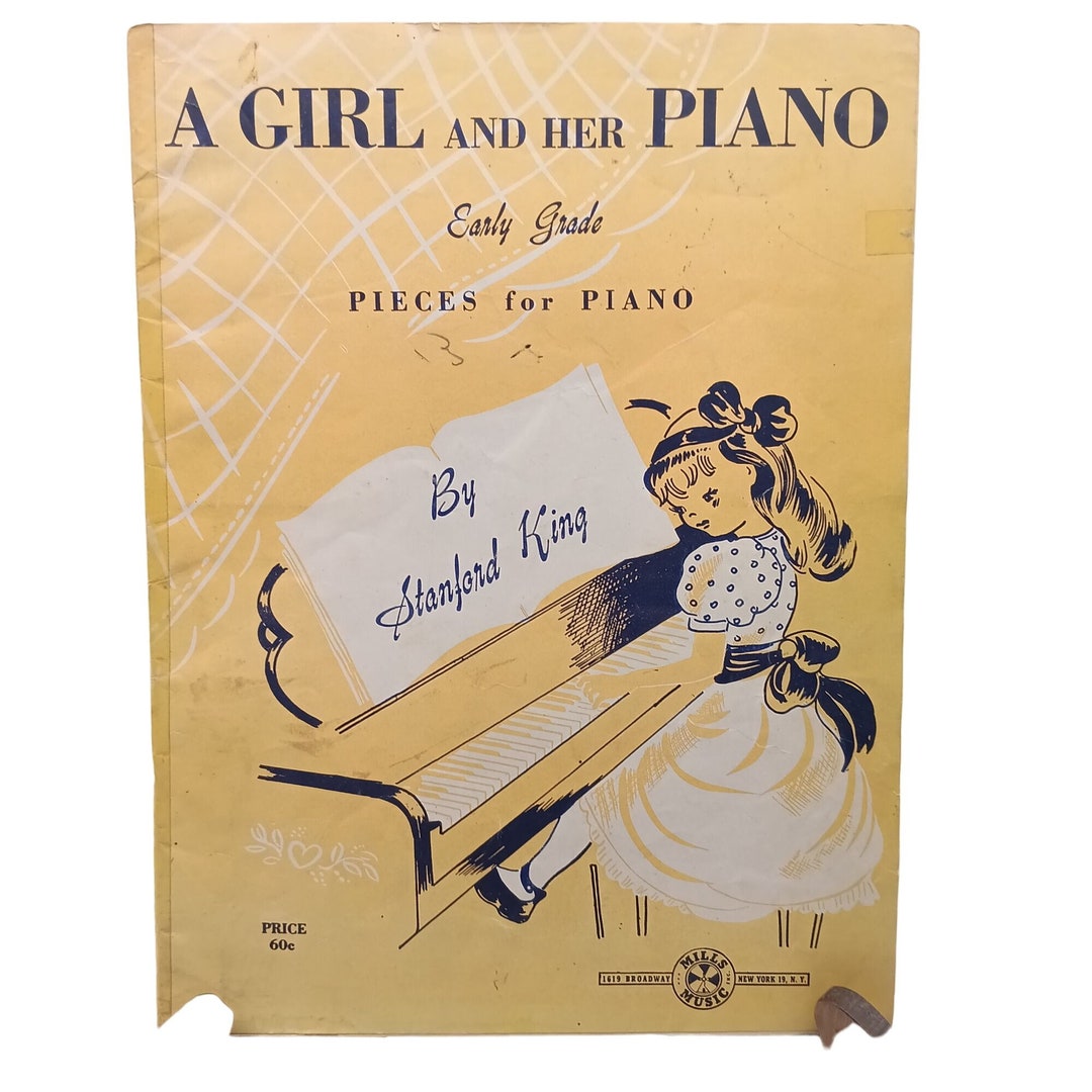 Vintage Sheet Music, A Girl and Her Piano Early Grade by Stanford King ...