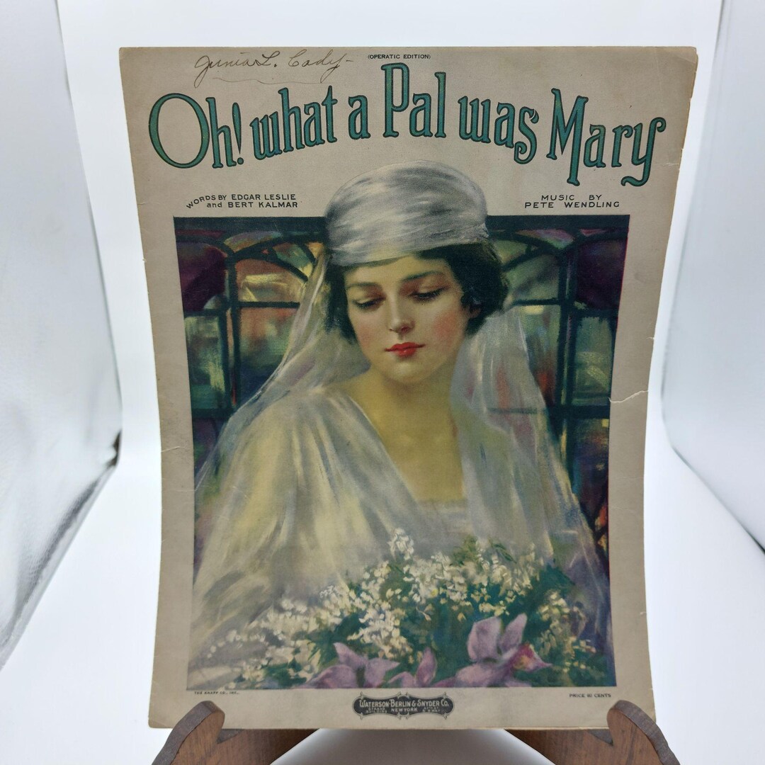 Oh! What A Pal Was Mary Sheet Music by Edgar Leslie & Pete Wendling - Etsy