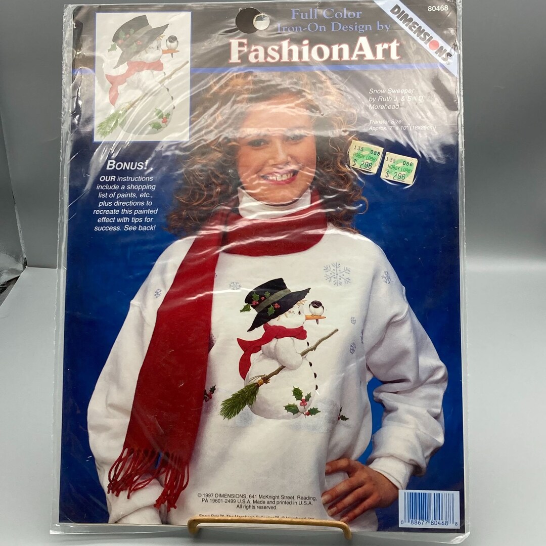 Vintage Fashionart Design in Full Color Iron On, Snow Sweeper by ...