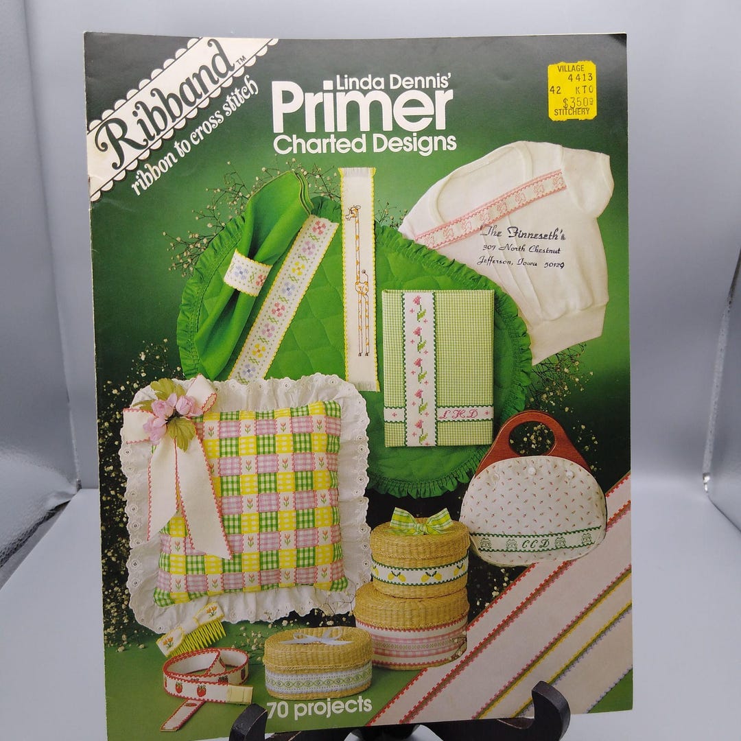 Vintage Cross Stitch Patterns, Ribband Primer Charted Designs by Linda ...