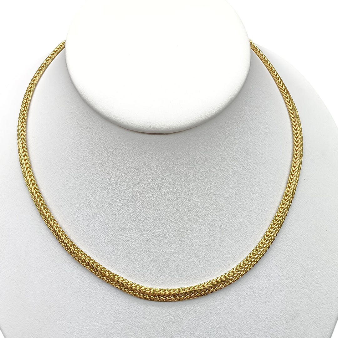 Vintage Gold-tone Braided Chain Necklace Elegant Jewelry - Etsy