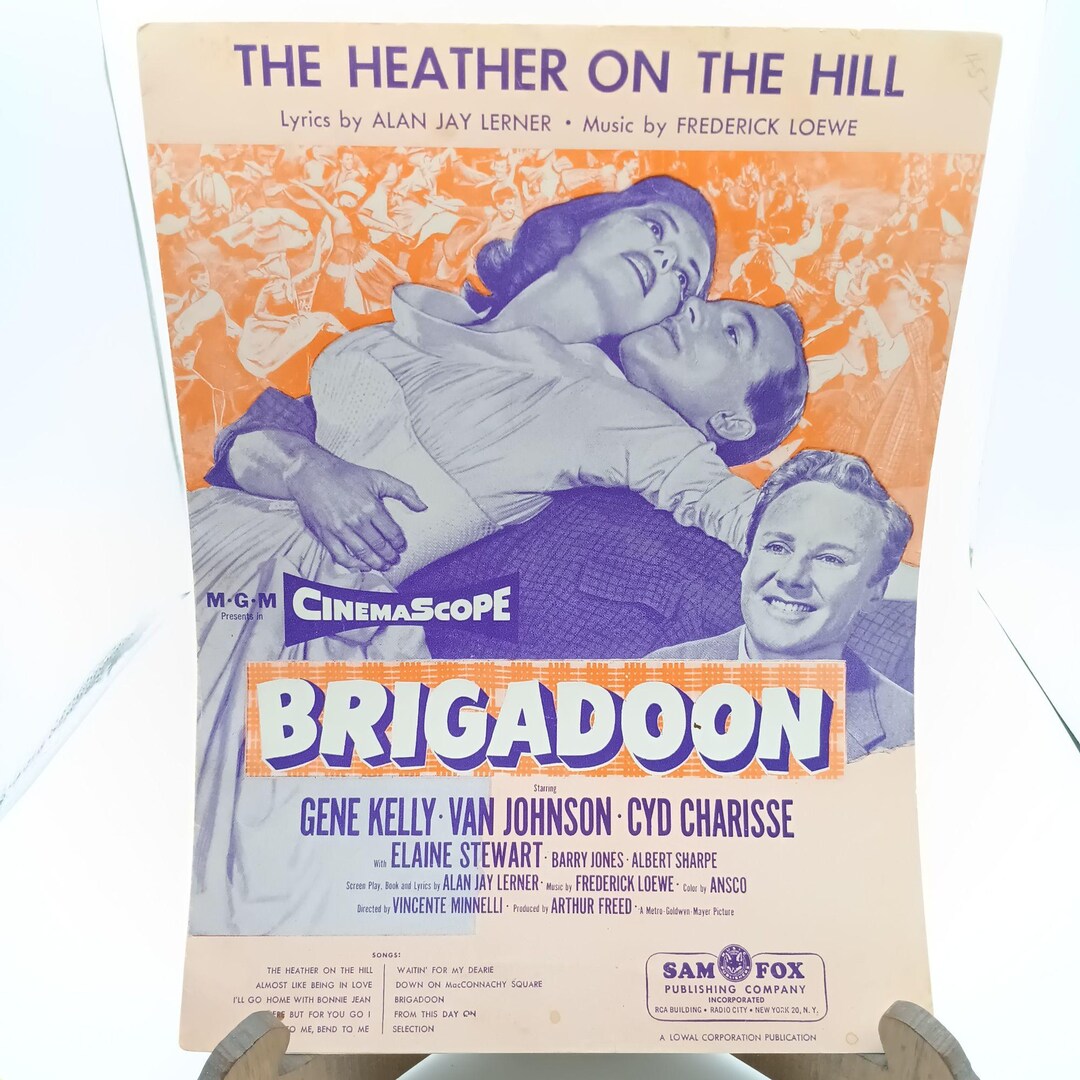 Brigadoon Vintage Heather on the Hill 1954 Cinemascope Sheet Music by ...
