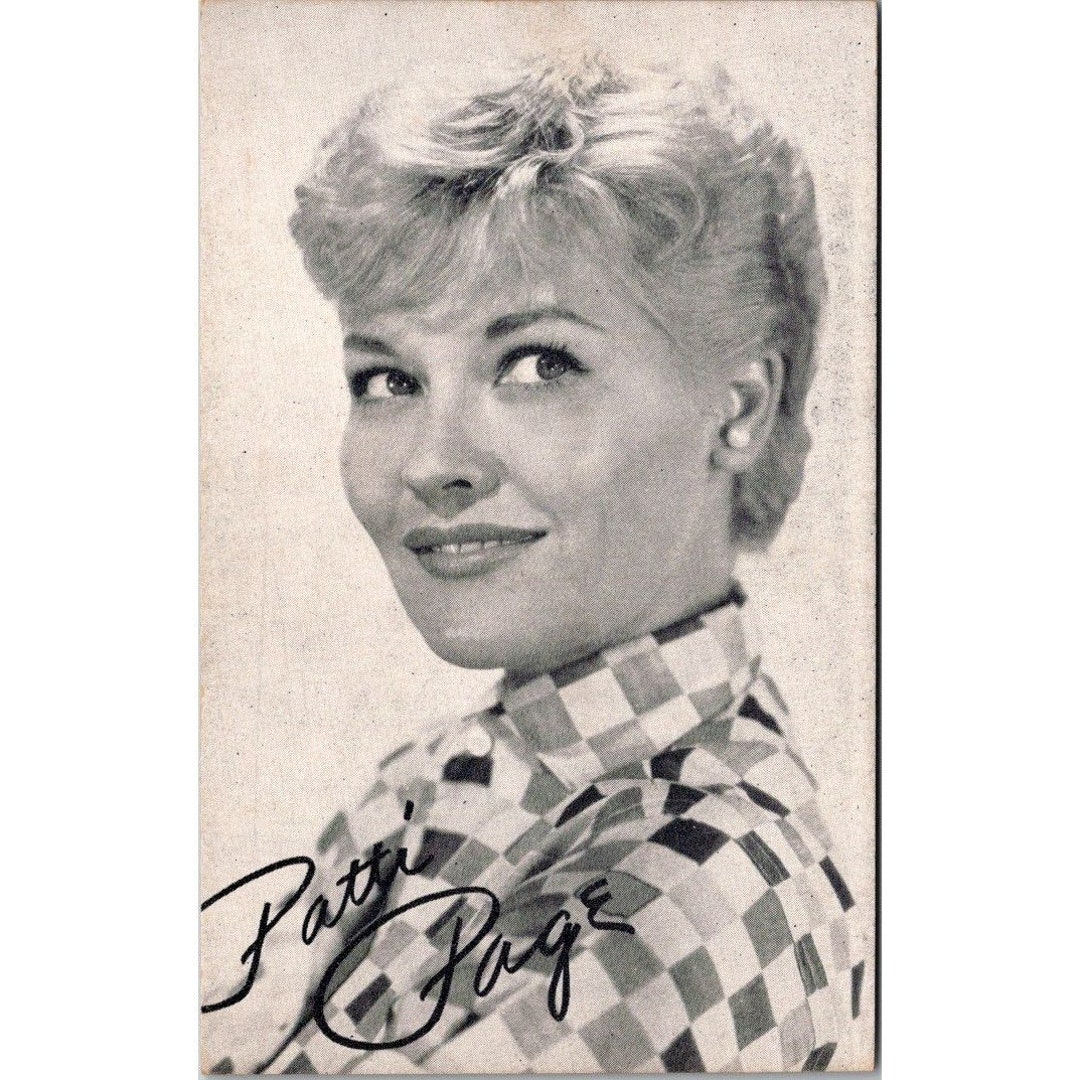 Vintage Exhibit Trade Card, Patti Page Billboard Music Week Clara Ann ...