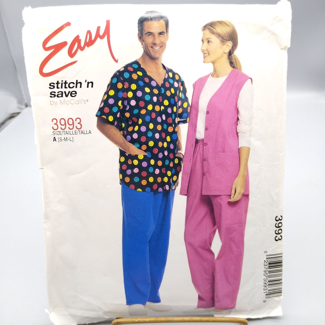 UNCUT Vintage Sewing PATTERN Mccalls 3993, Misses and Mens Stitch N ...