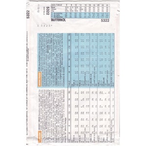 Vintage Sewing PATTERN Butterick 5322, Misses 1991 Average Dress, Size ...