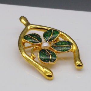 Vintage JJI Good Luck Brooch Gold Tone Wishbone Pin With - Etsy