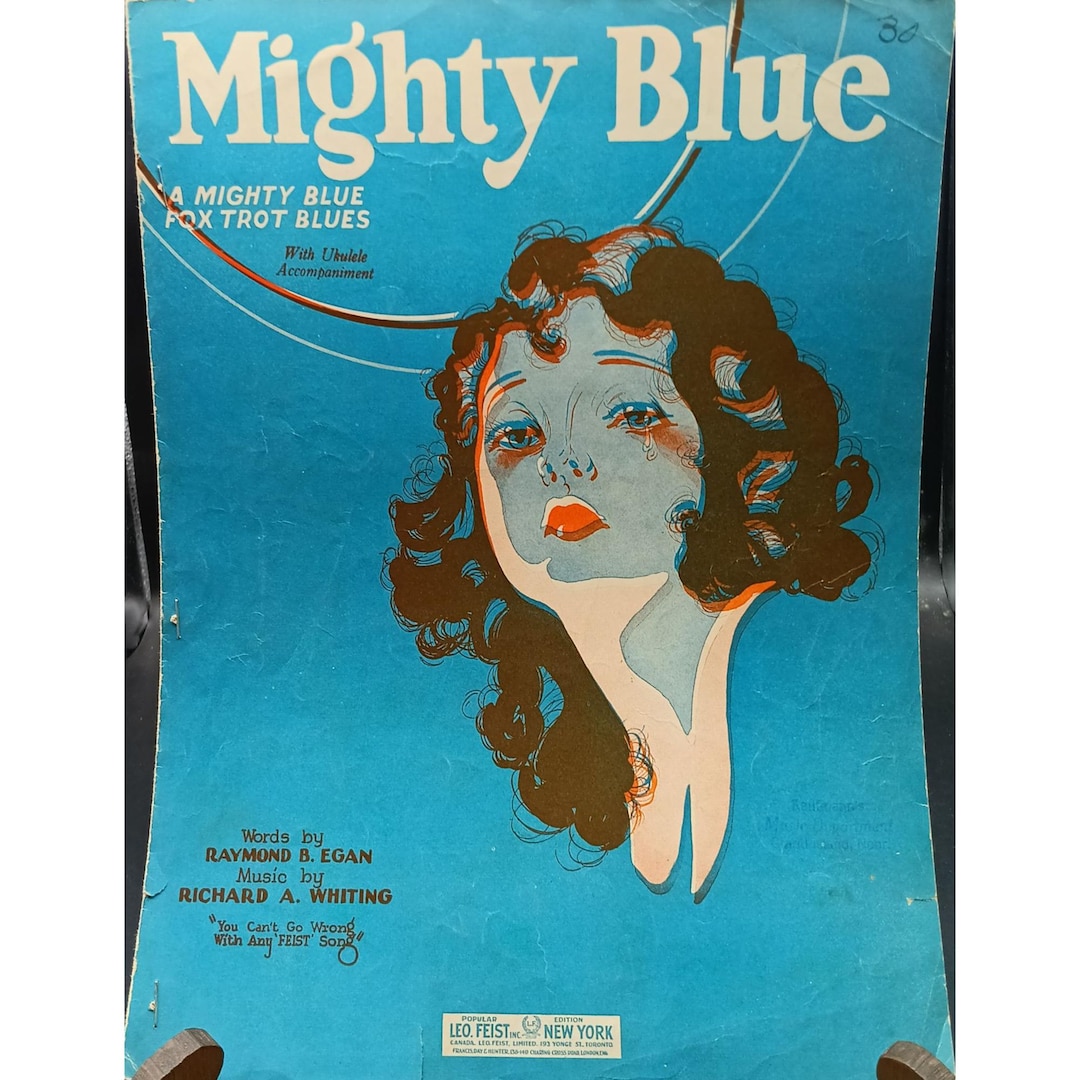 Vintage 1927 "mighty Blue" Sheet Music by Leo Feist Inc. New York - Etsy