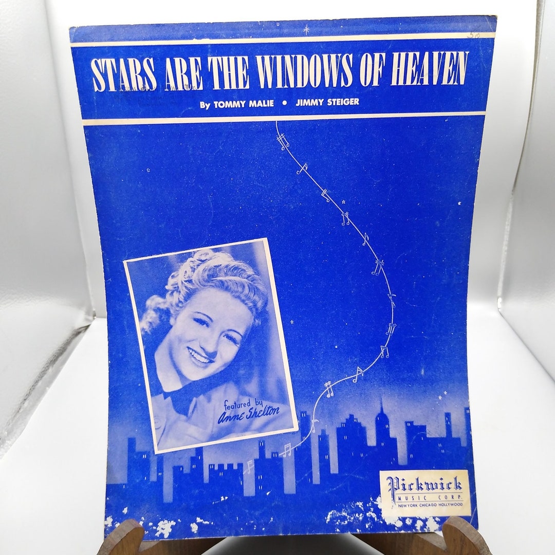 Vintage Sheet Music, Stars Are the Windows of Heaven by Anne Shelton ...