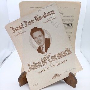 Vintage Sheet Music, Just for Today by Sybil F Partridge and Blanche ...
