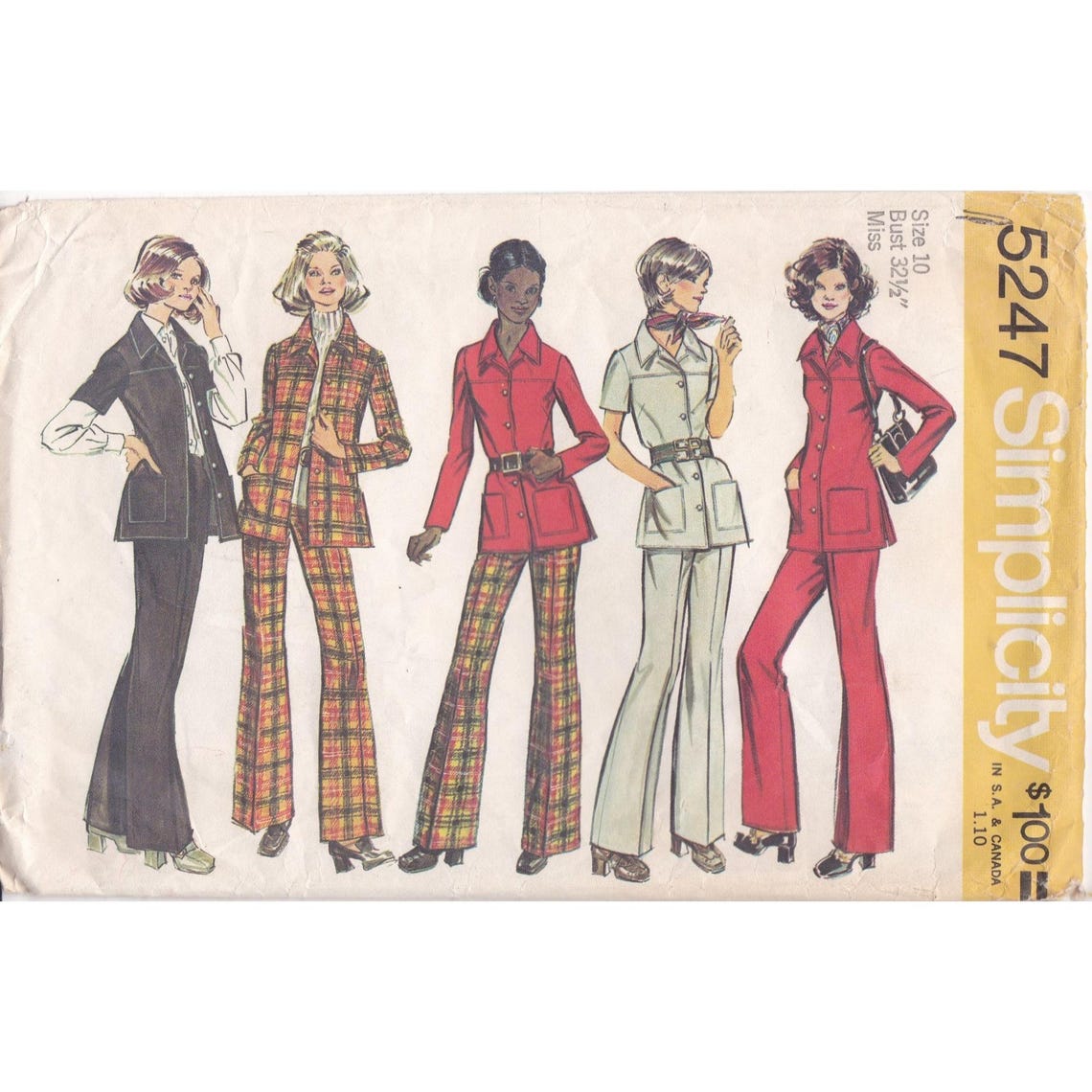 1970s Vintage Simplicity 5247 Sewing Pattern for Misses Shirt-jacket ...