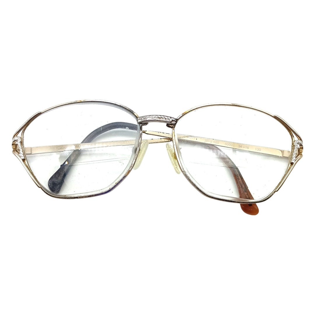 Vintage Ginny Eyeglasses Frames Designer Trapezoidal Wire Rims Italy ...