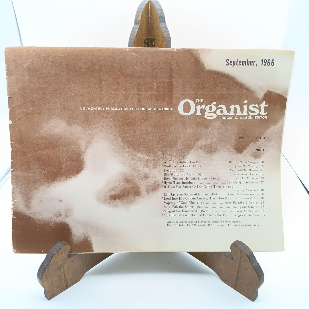 Vintage the Organist Magazine September 1966 Vol 70 No 4 Roger C Wilson ...