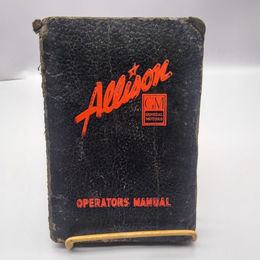 Vintage GM Operators Manual F3579 Allison Division General Motors 1940s ...