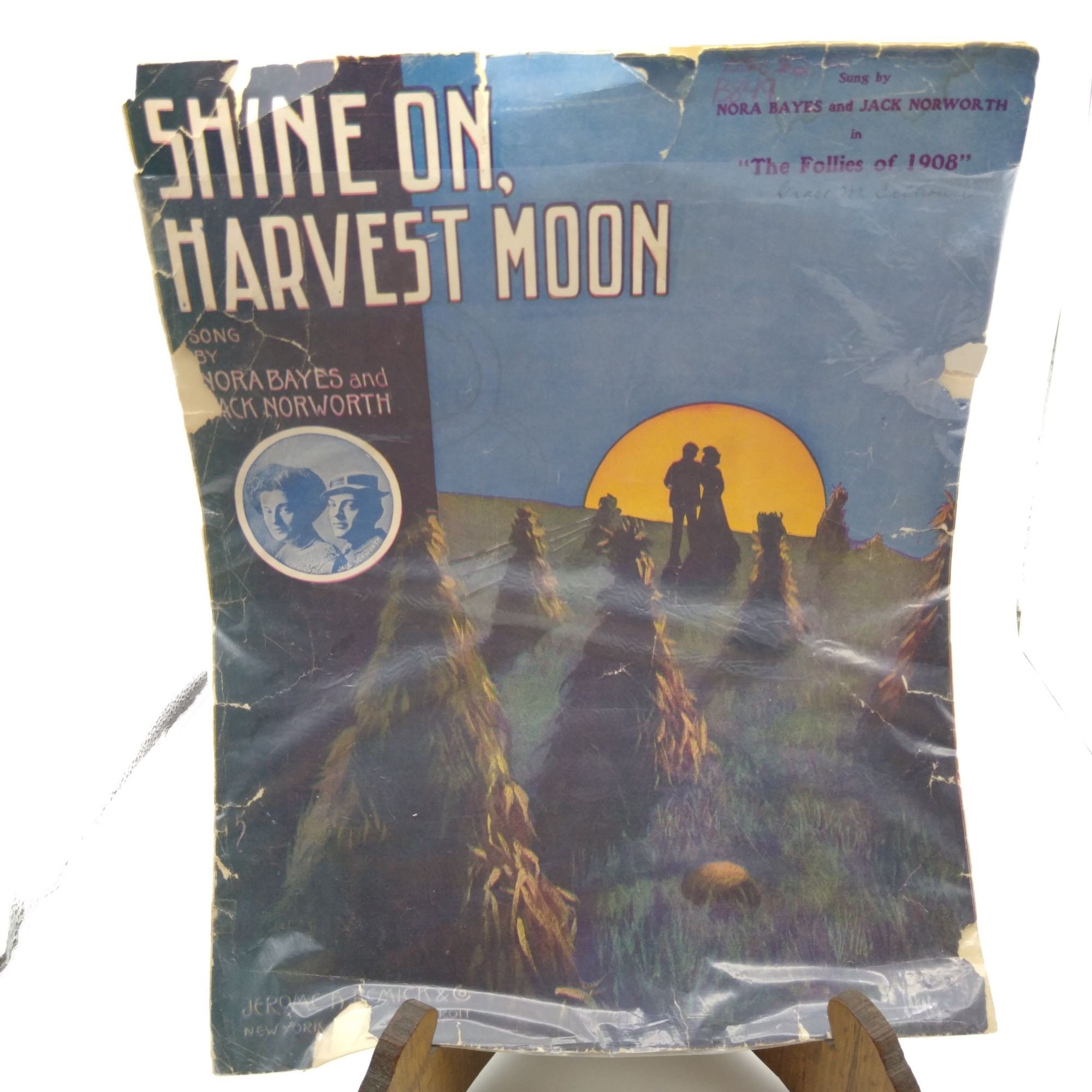 Antique Sheet Music, Shine on Harvest Moon by Nora Bayes and Jack ...