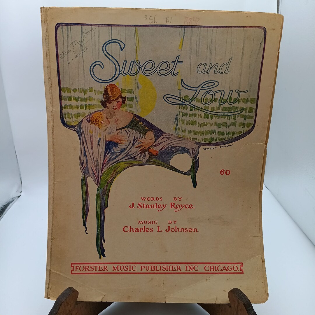 Antique Sheet Music, Sweet and Low by J Stanley Royce and Charles L ...