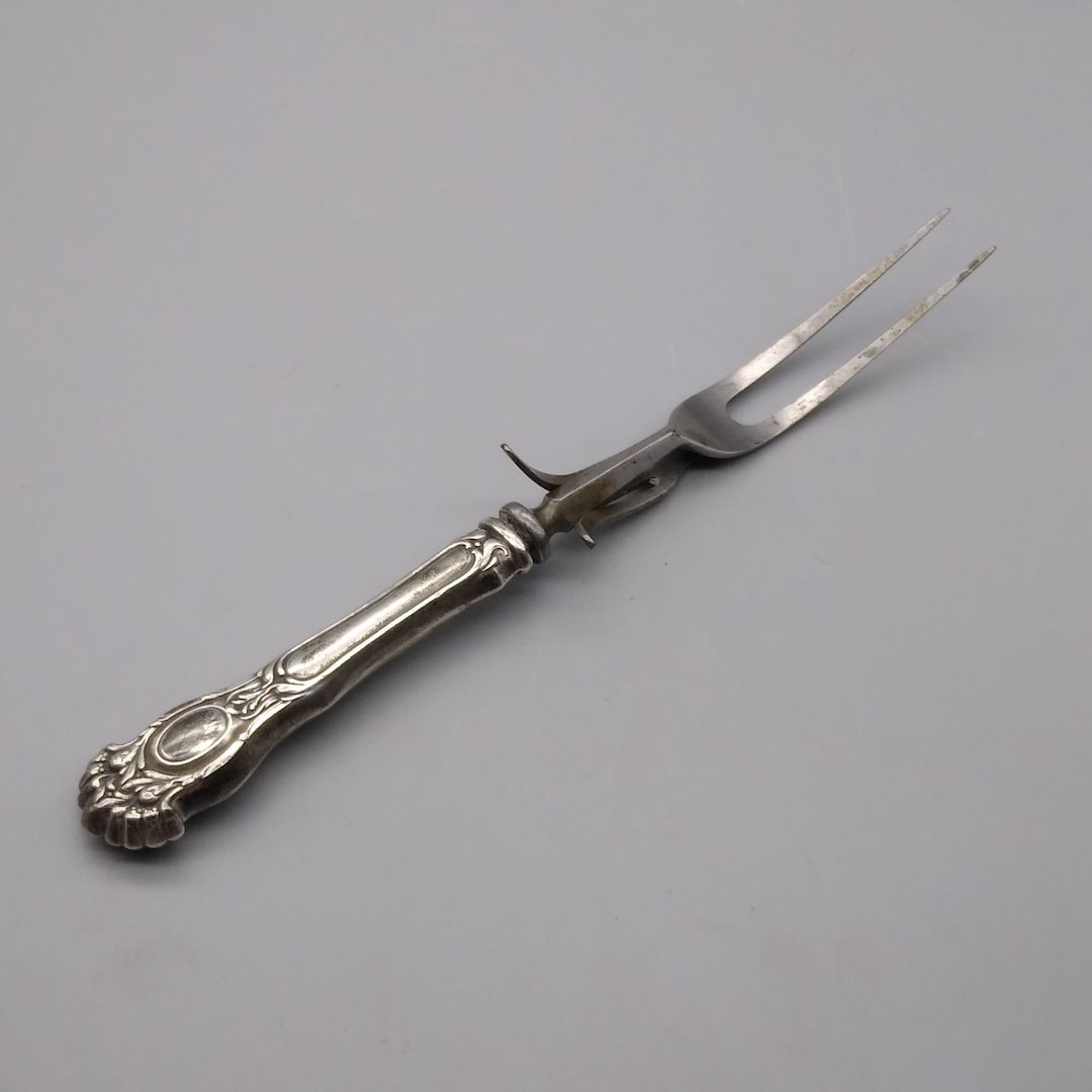 Antique Sterling Silver Carving Fork, Meat Serving With Tine Stand - Etsy