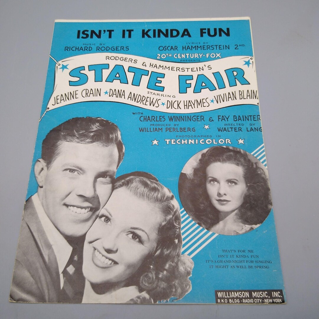 Vintage Sheet Music, Isn't It Kinda Fun, Rodgers and Hammerstein 1945 ...