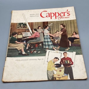Vintage Cappers Farmer Magazine October 1951, Home Entertaining - Etsy