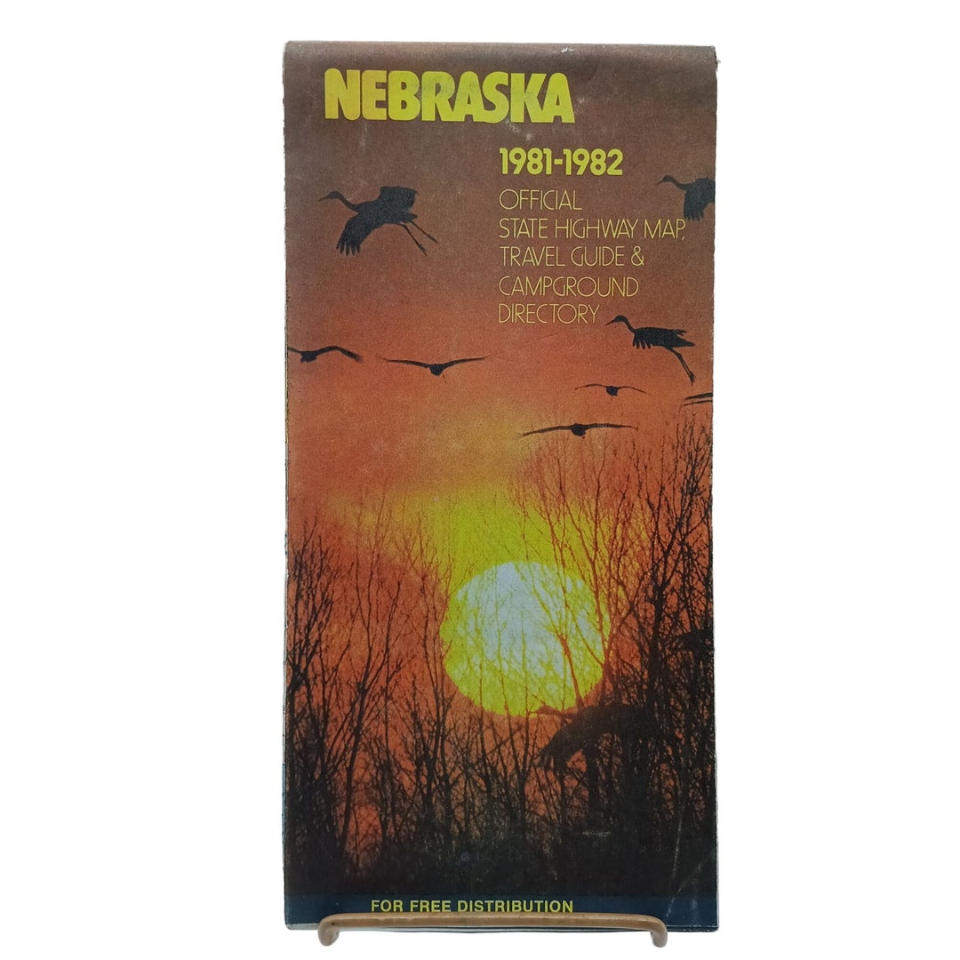 Retro 1982-83 Nebraska Highways Road Map Advertising Ephemera, Vintage ...