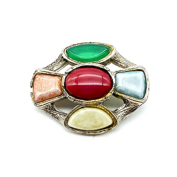 Gemstone Brooch - Etsy