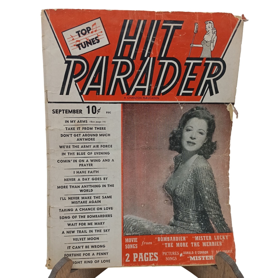 Vintage Hit Parader Music Magazine, September 1943 Charlton Kitty ...