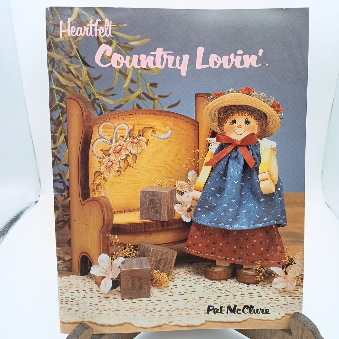 Heartfelt Country Lovin by Pat Mcclure 1988 Tole Painting, Vintage Arts ...