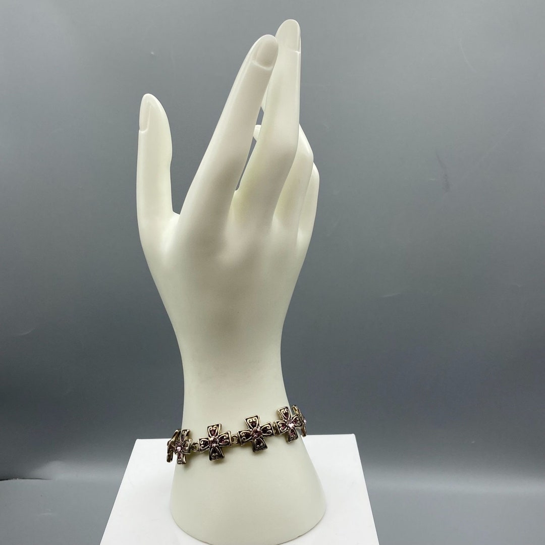 Vintage Premier Designs Marissa Cross Bracelet Silver Tone - Etsy
