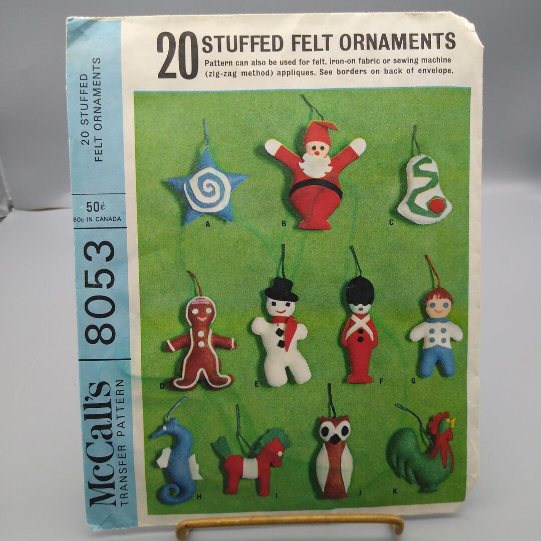 Vintage Sewing PATTERN Mccalls 8053, Christmas Decorations MCM, 1965 20 ...