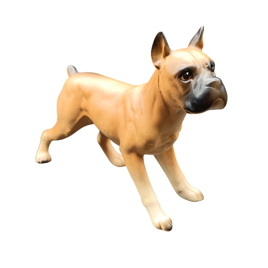 Vintage Enesco Boxer Dog Figurine E4240 Hand-painted Ceramic ...