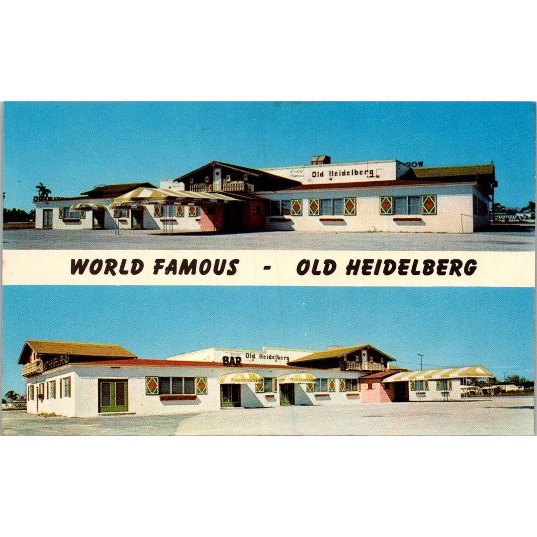 Vintage Chrome Florida Postcard, World Famous Old Heidelberg Restaurant ...