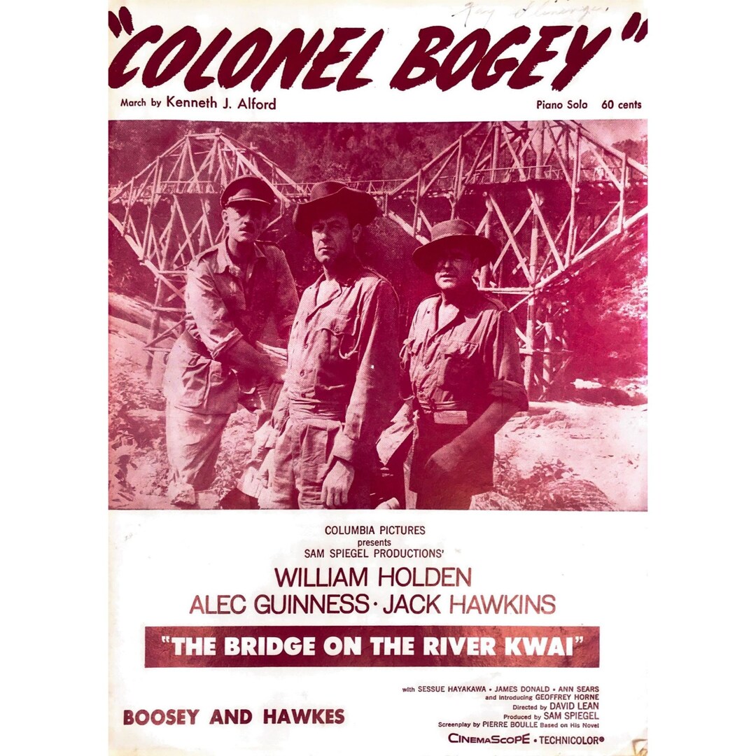 Vintage Sheet Music, Colonel Bogey March by Kenneth Alford, 1943 ...