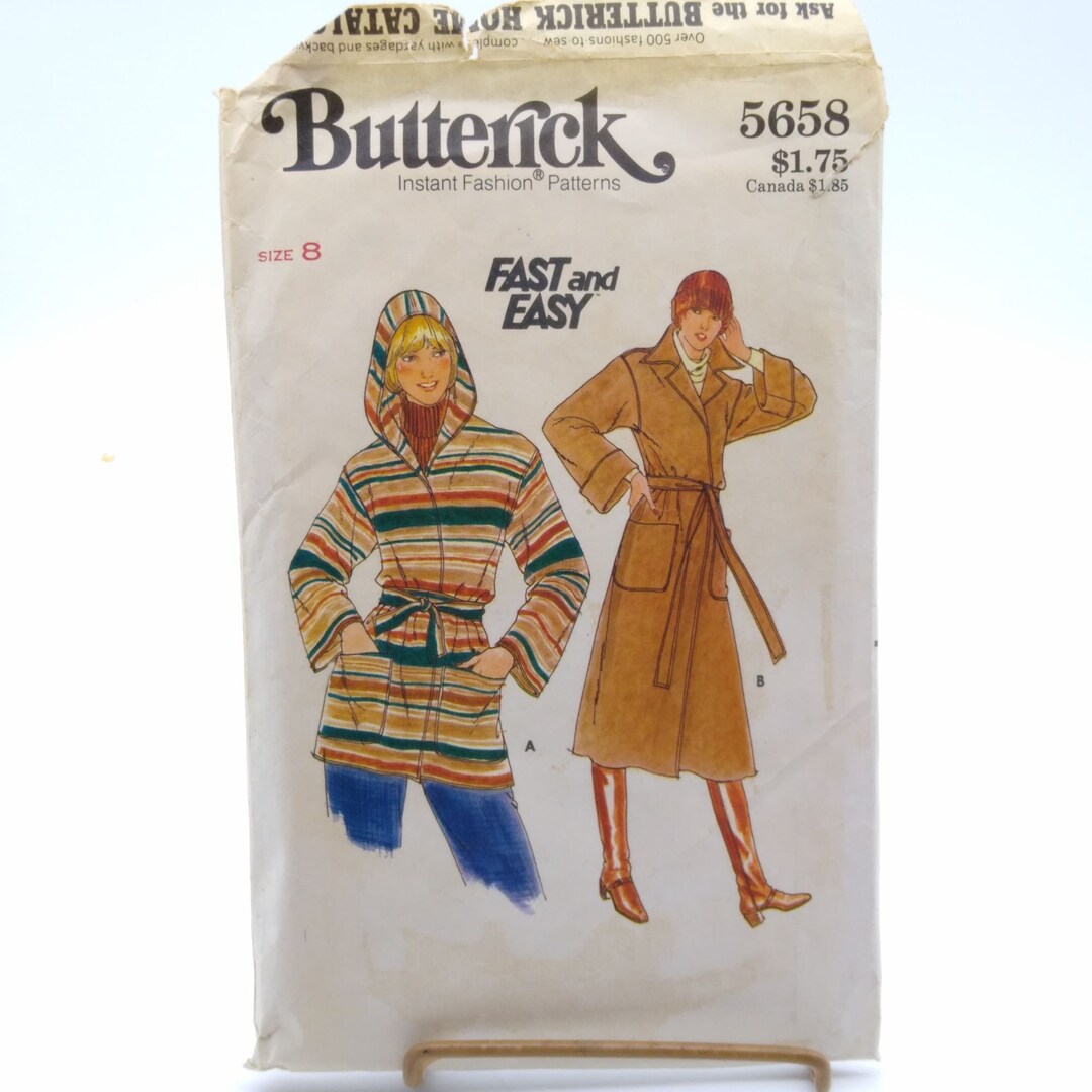 Vintage Sewing PATTERN Butterick 5658, Misses Fast and Easy 1977 Front ...