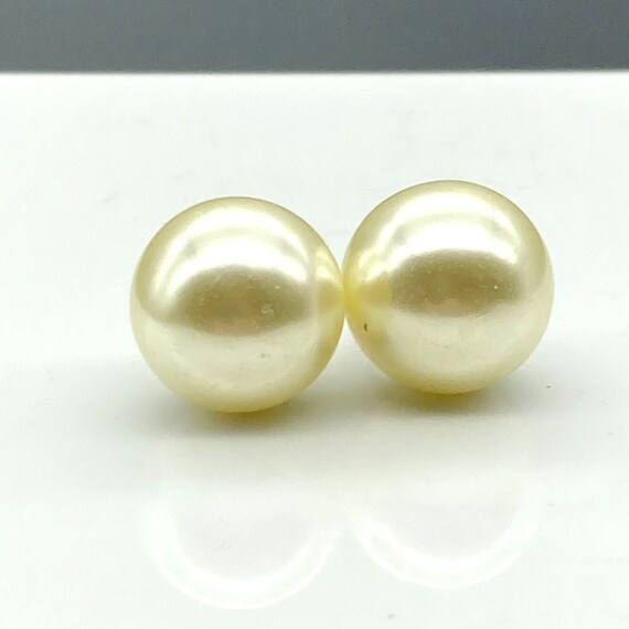 Jumbo Faux Pearl Stud Earrings, Classic Statement - Gem