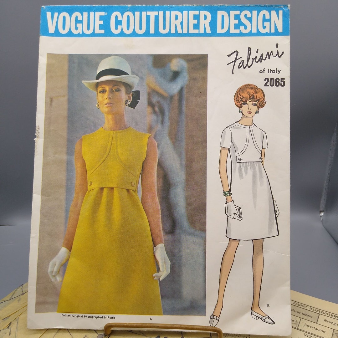 Vintage Sewing PATTERN Vogue Patterns 2065, Women Couturier Design ...