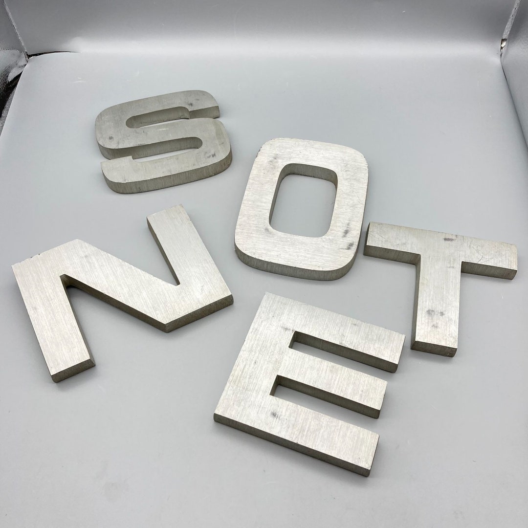 Vintage Cast Aluminum Letter 4x5 Wall Decor, Industrial Architectural ...