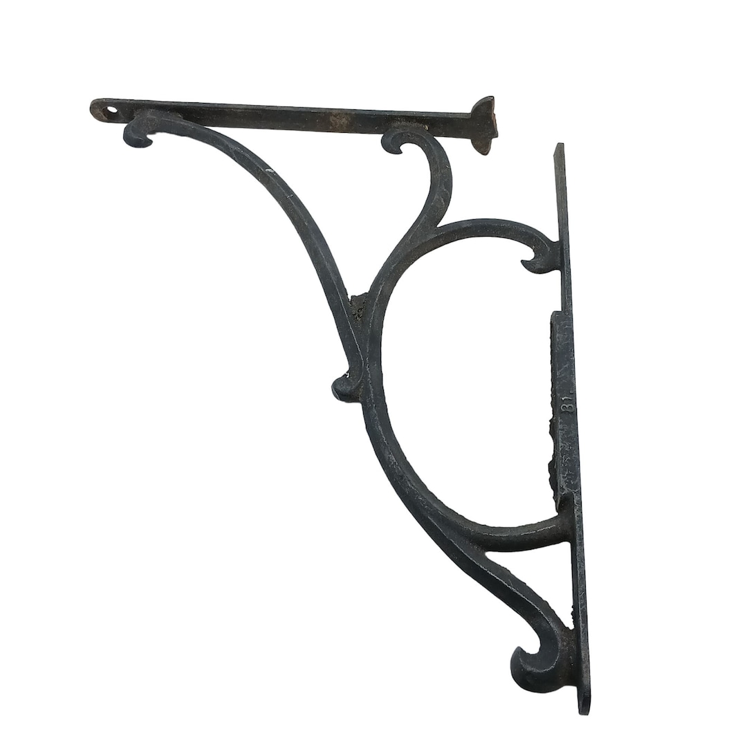 Antique Ornate Cast Iron Architectural Corbel, Scrollwork Bracket ...