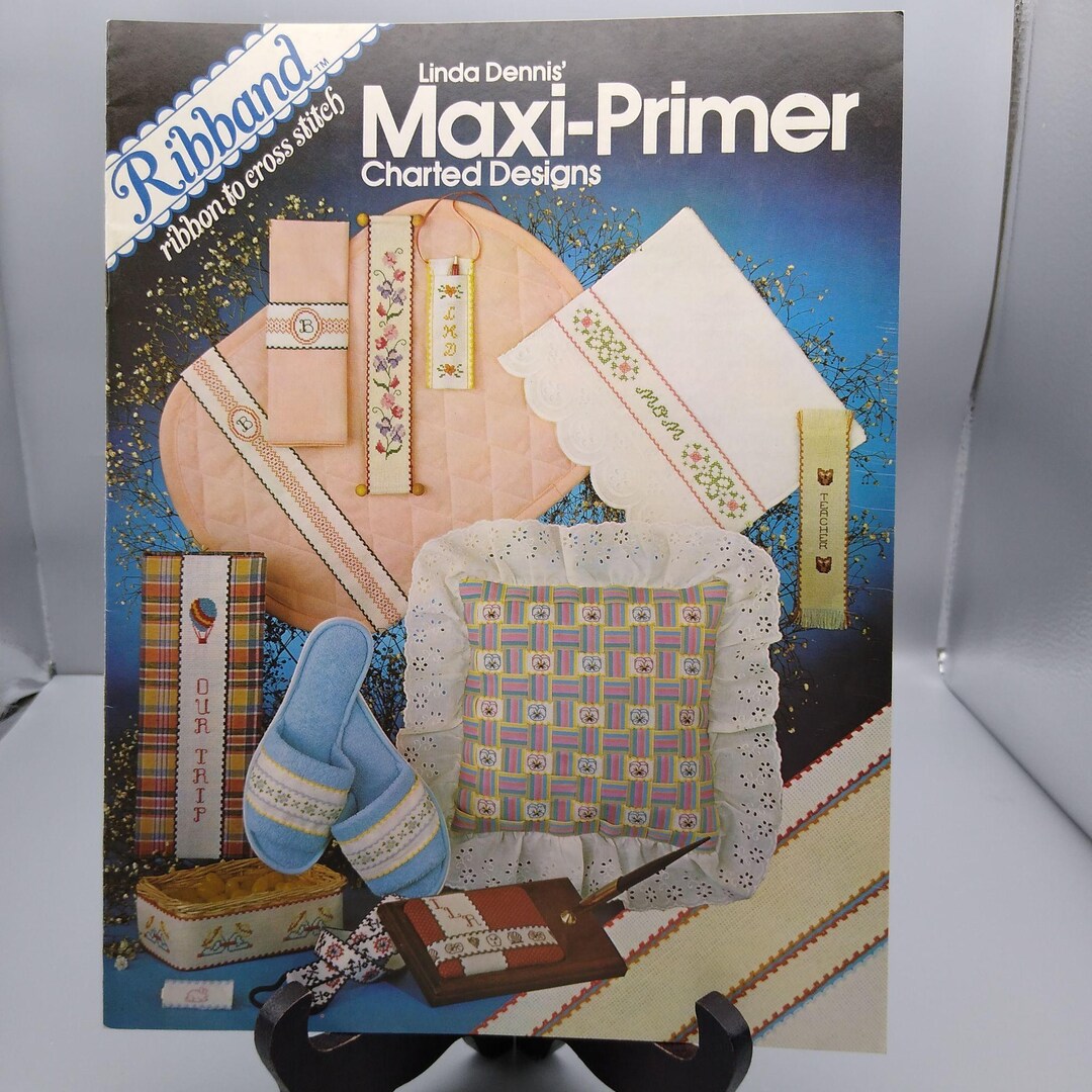 Vintage Cross Stitch Patterns, Ribband Maxi Primer Charted Designs by ...