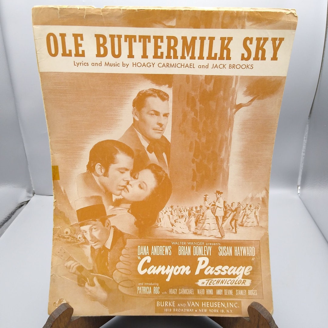 Vintage Sheet Music, Ole Buttermilk Sky, Jack Brooks and Hoagy ...