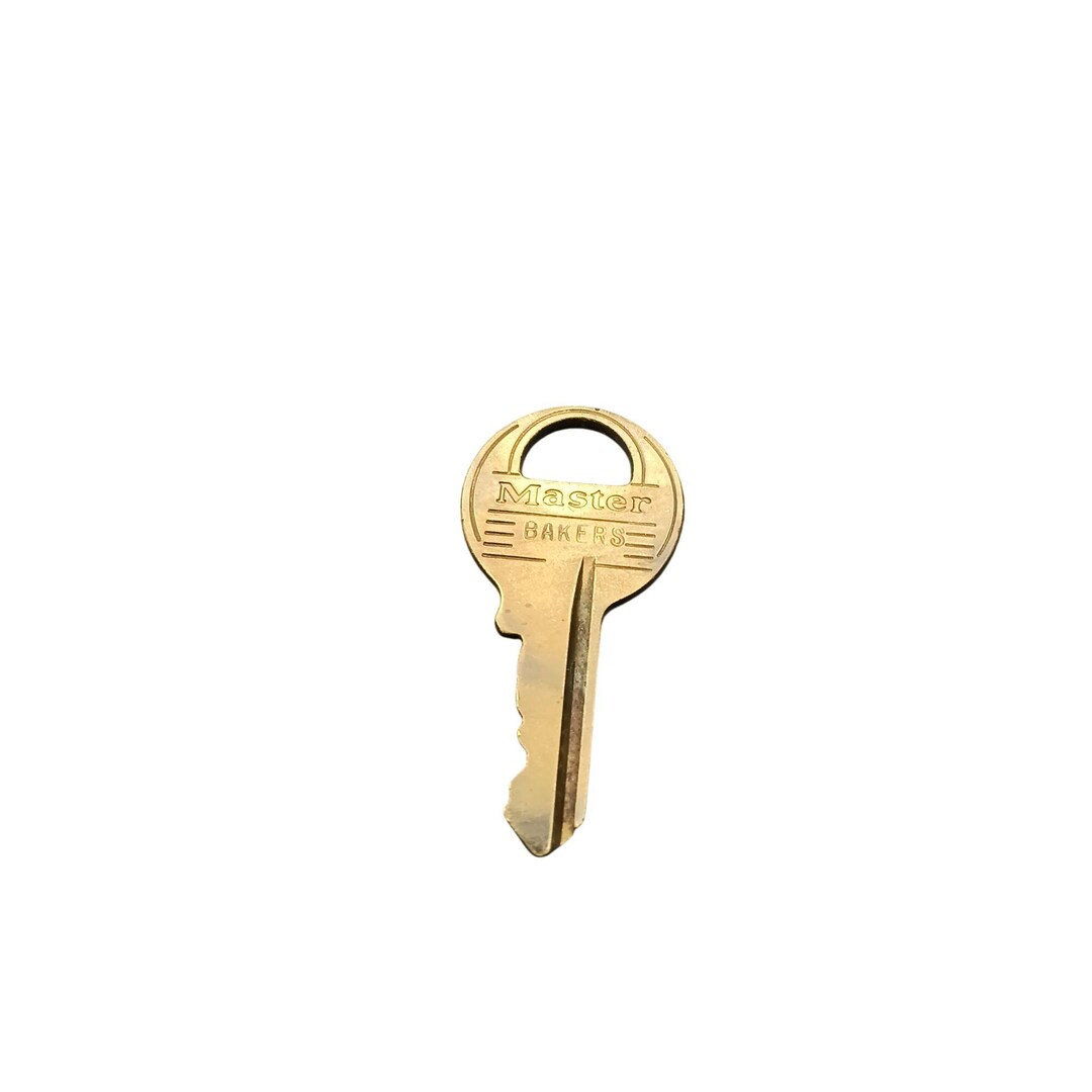 Master Lock Brass Key Vintage-style Collectible Stamped Master & Bakers ...
