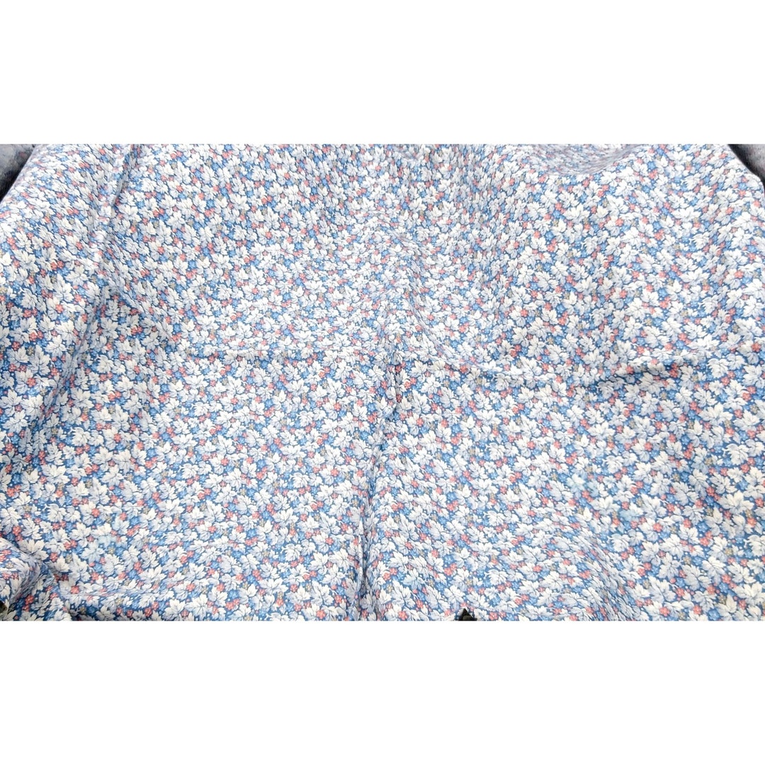 Vintage VIP Floral Fabric, Cranston Print Works Cloth, Blue With Pink ...