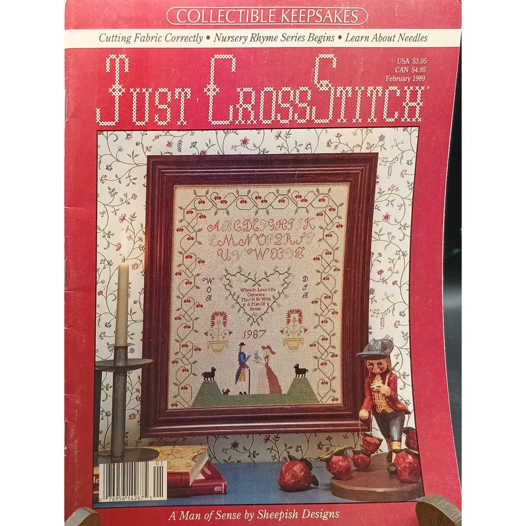 Vintage Just Crossstitch Magazine February 1989 Collectible Keepsakes ...
