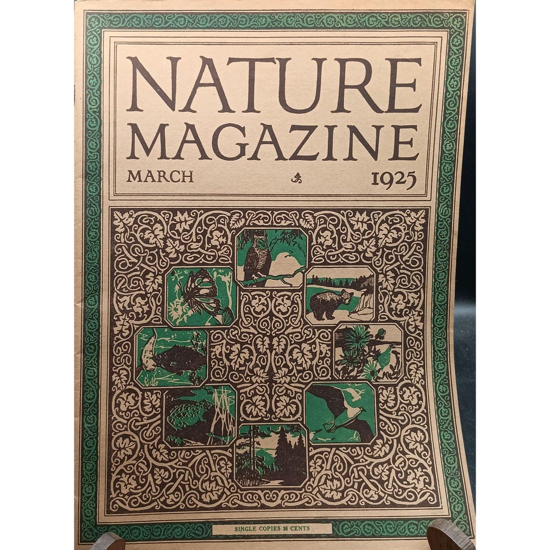 Antique 1925 Nature Magazine March Issue - Etsy