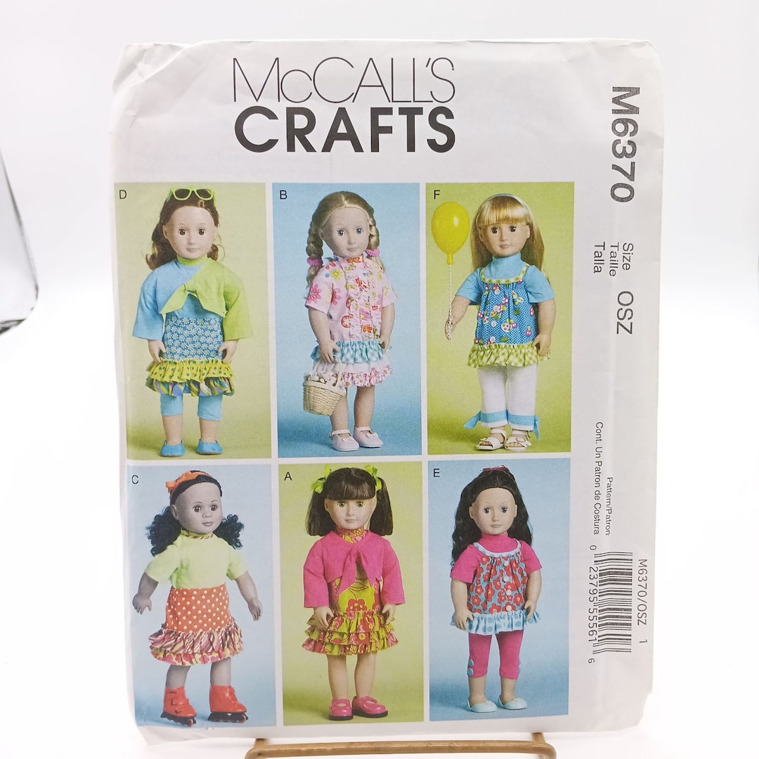 UNCUT Sewing PATTERN Mccalls Crafts M6370, 18in Doll Clothes 2011 - Etsy