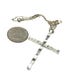 Reversible Silver Cross Pendant on Silver Tone Chain Necklace, One Side ...